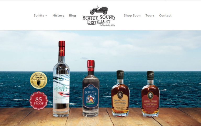 Bogue Sound Distillery Website - 17Blue Digital Agency