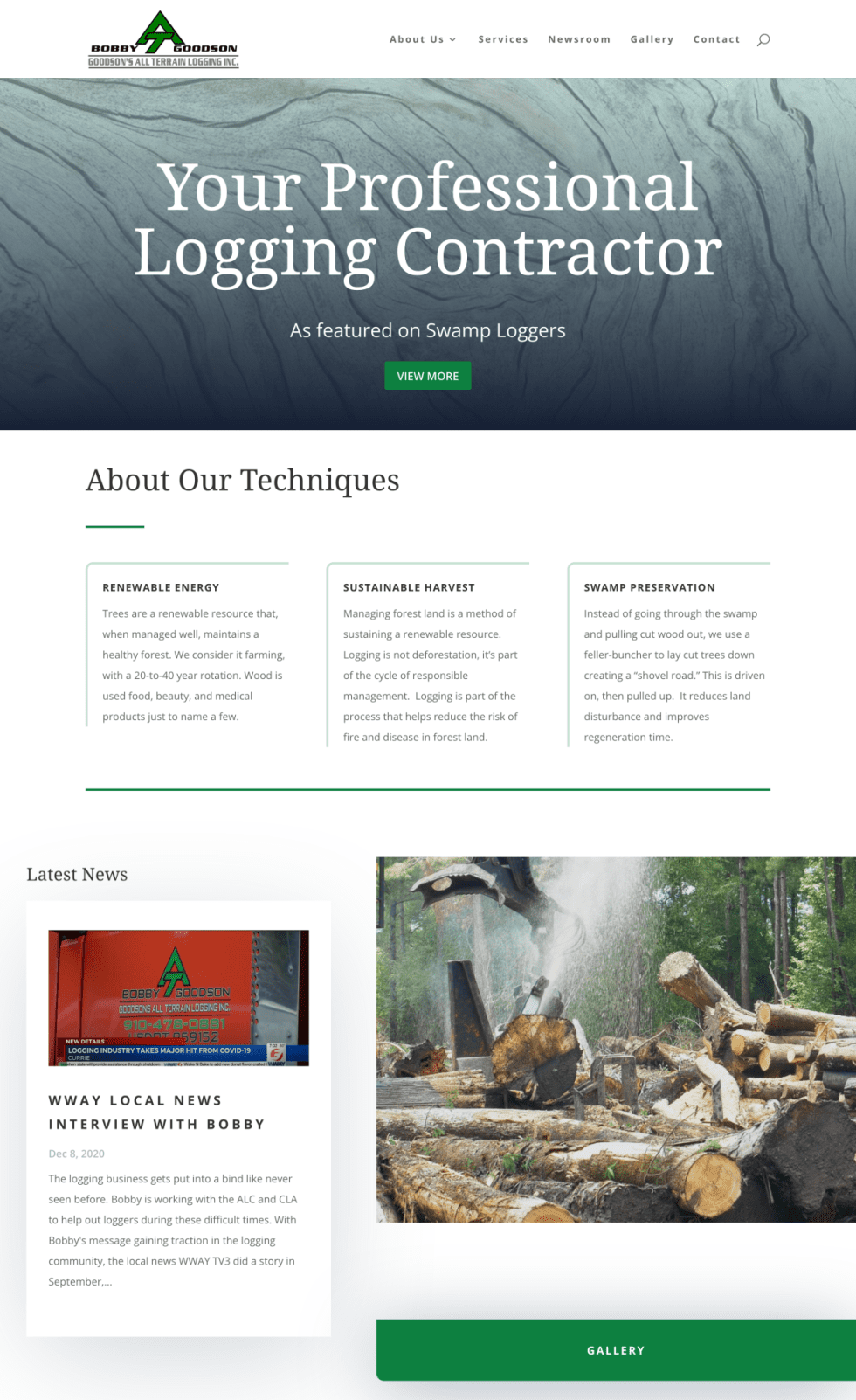 Goodsons All Terrain Logging Website - 17Blue Digital Agency